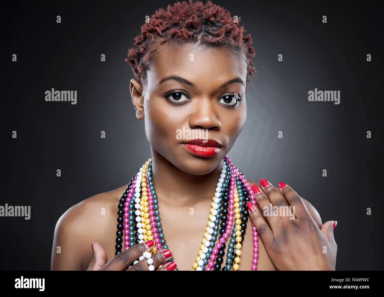 Black beautiful woman short spiky hi-res stock photography and images ...