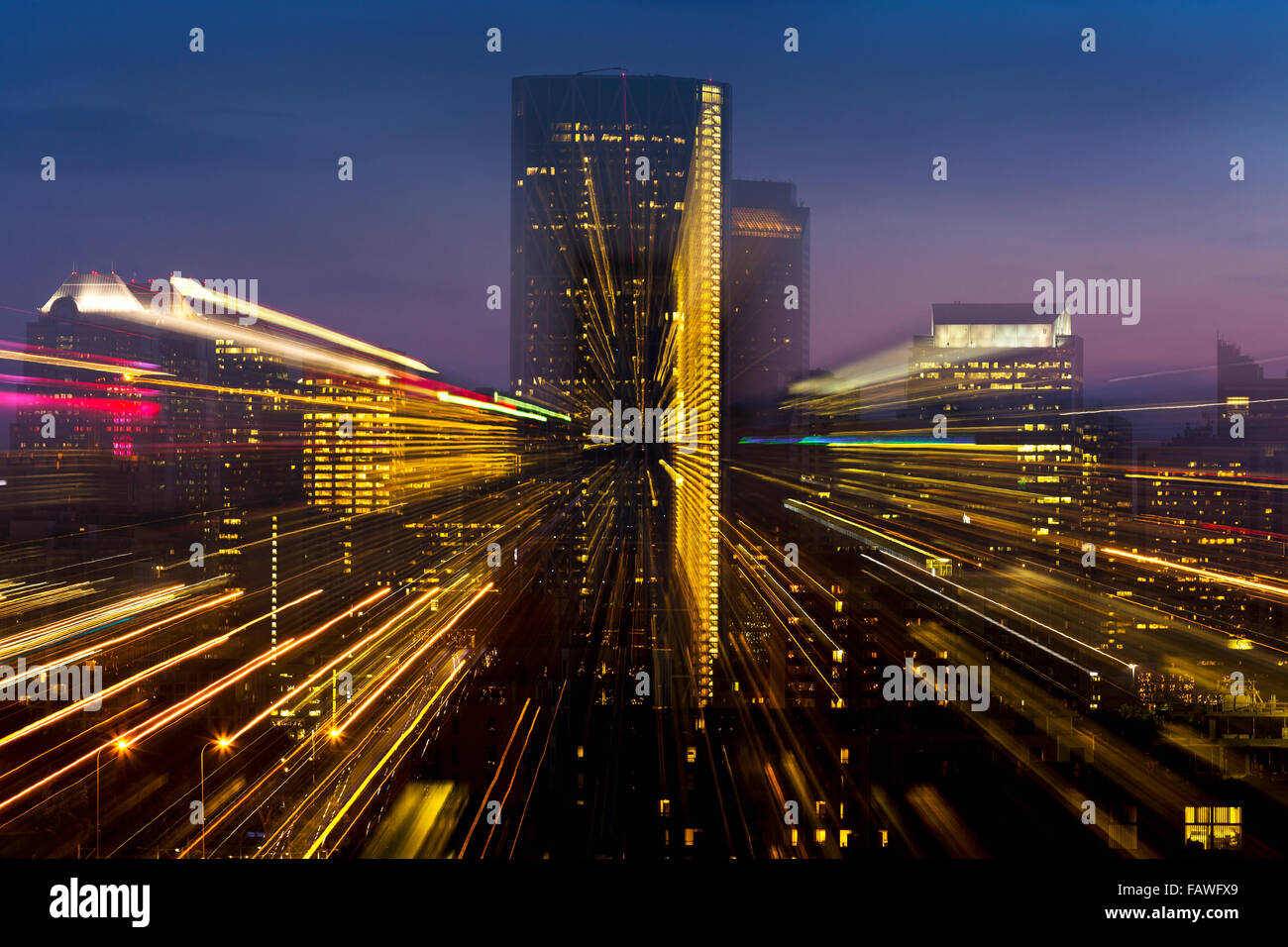 Calgary night skyline hi-res stock photography and images - Alamy
