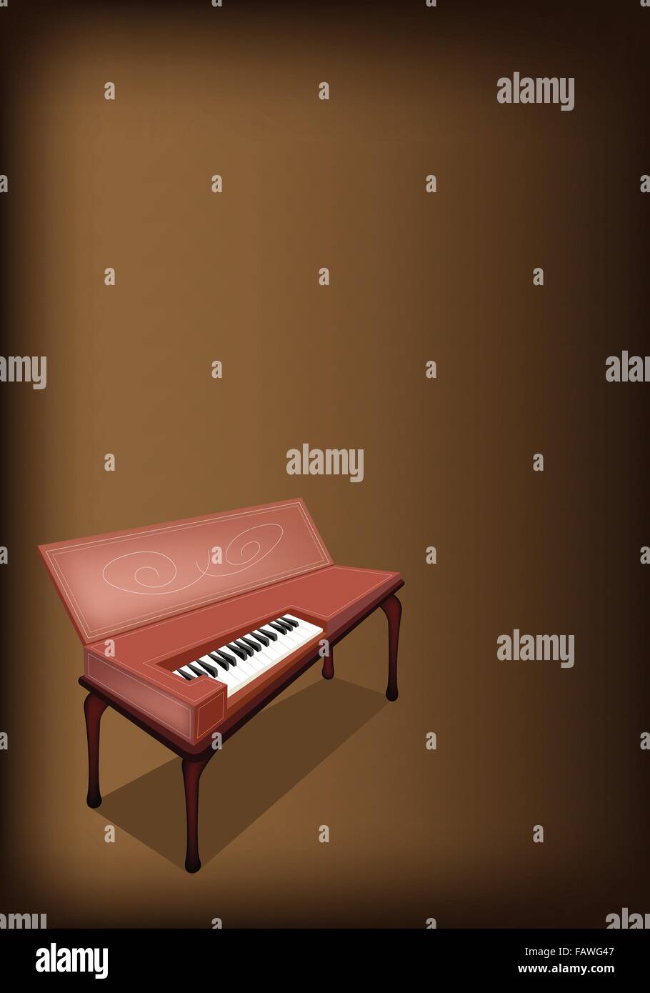 Musical instrument clavichord Stock Vector Images - Alamy