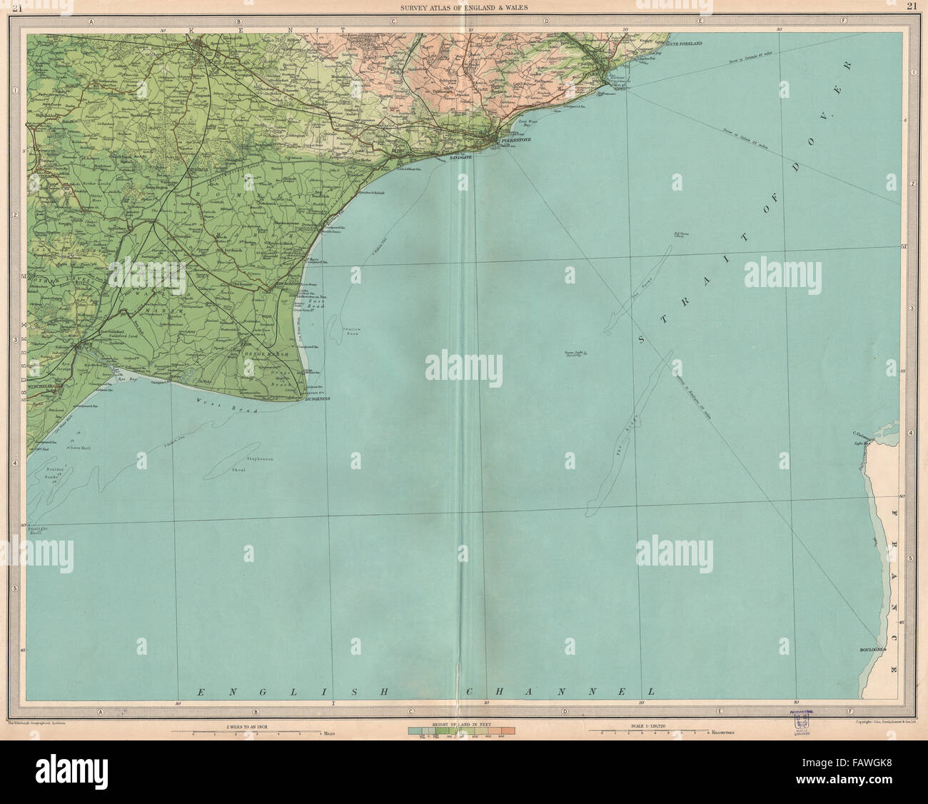 Map of romney hi-res stock photography and images - Alamy