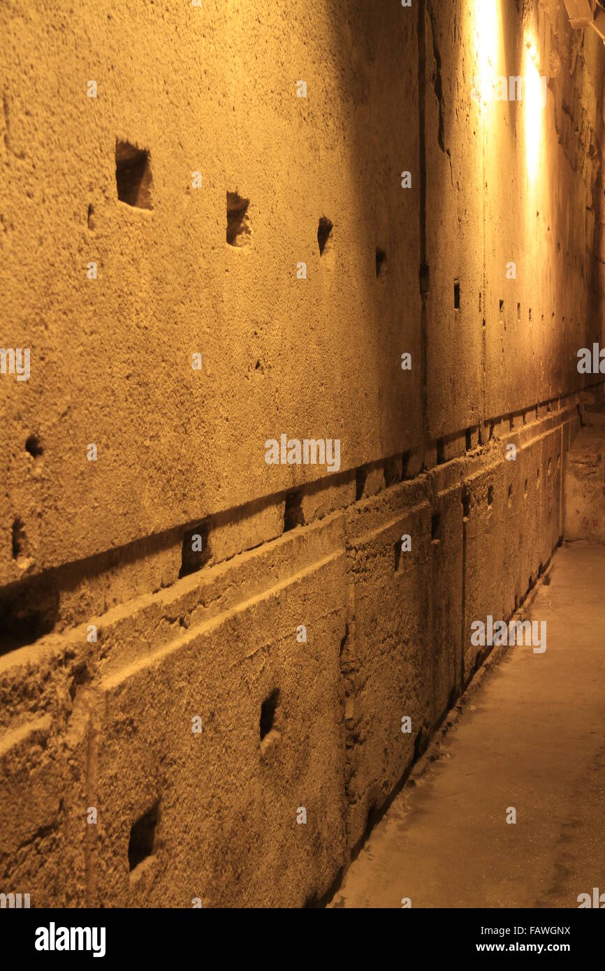 Israel, Jerusalem, the Western Wall Tunnel, the largest stone in the ...