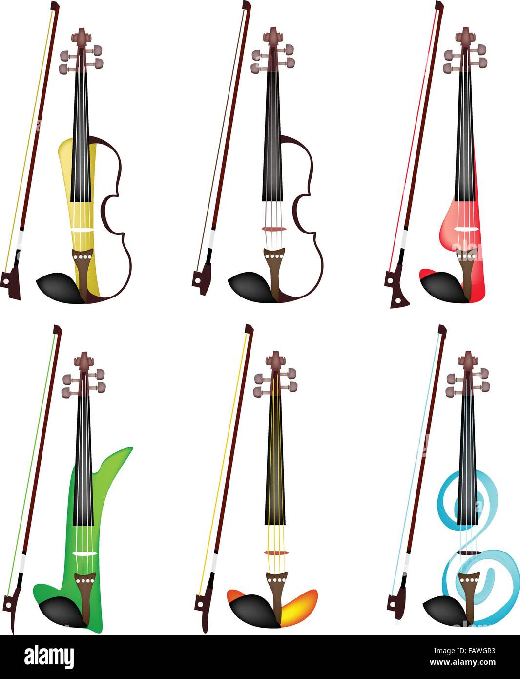 Music Instrument, Illustration Collection of Six Beautiful and Modern ...