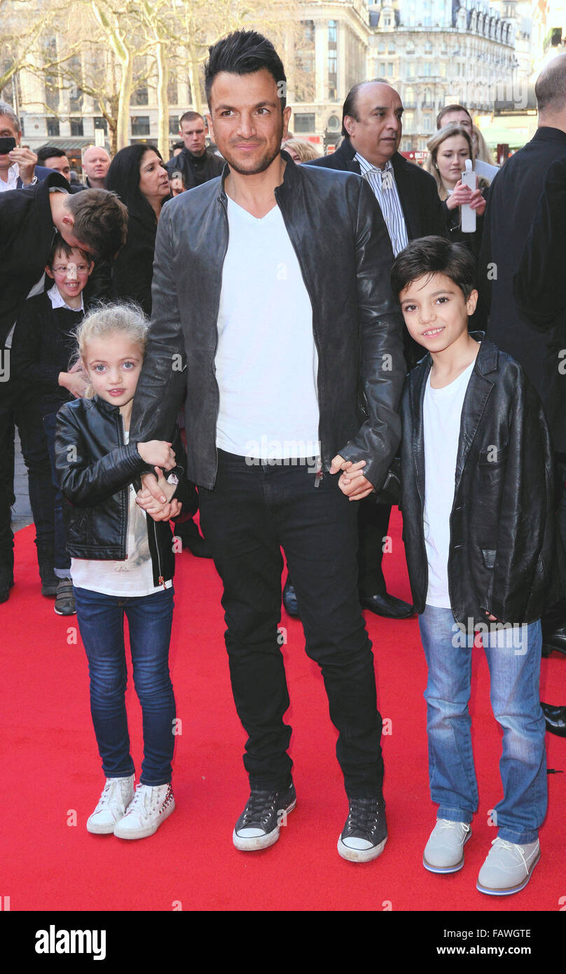 London. UK. Princess Tiaamii Chrystal Esther, Peter Andre and Junior ...