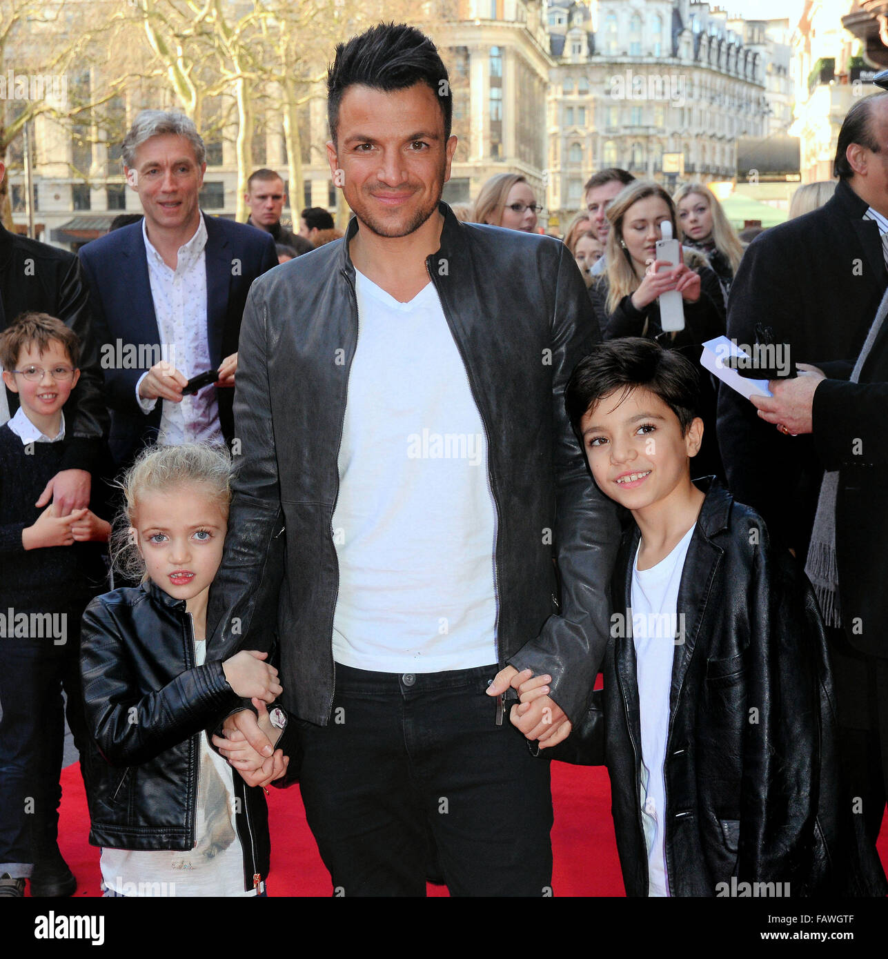 London. UK. Princess Tiaamii Chrystal Esther, Peter Andre and Junior ...