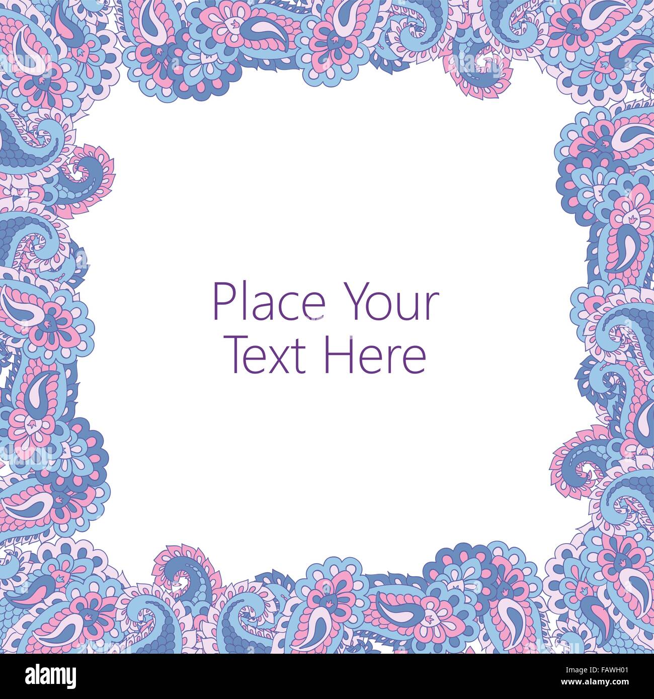 Abstract paisley frame Stock Vector Image & Art - Alamy