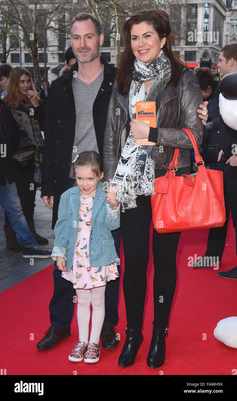 London. UK. Amanda Lamb and family at the VIP Gala screening of 'MR ...