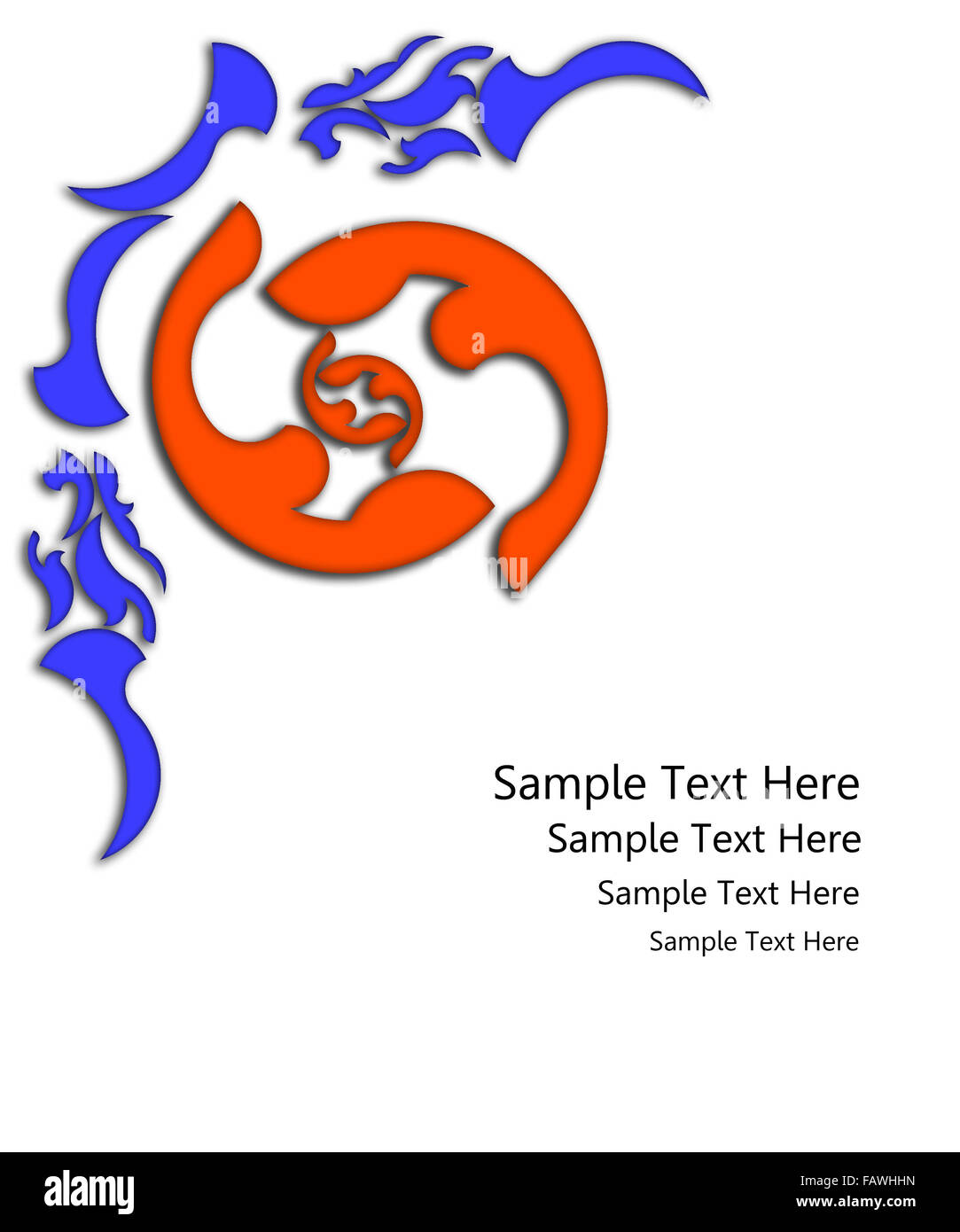 Style pattern In format of the frame on white background Stock Photo ...