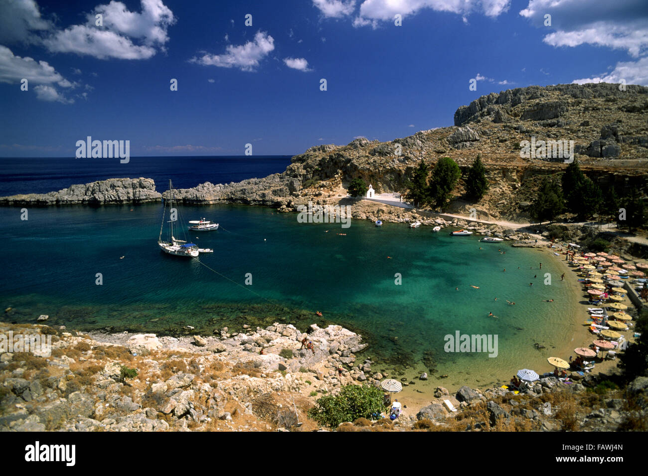 Rhodes st paul's bay cove hi-res stock photography and images - Alamy