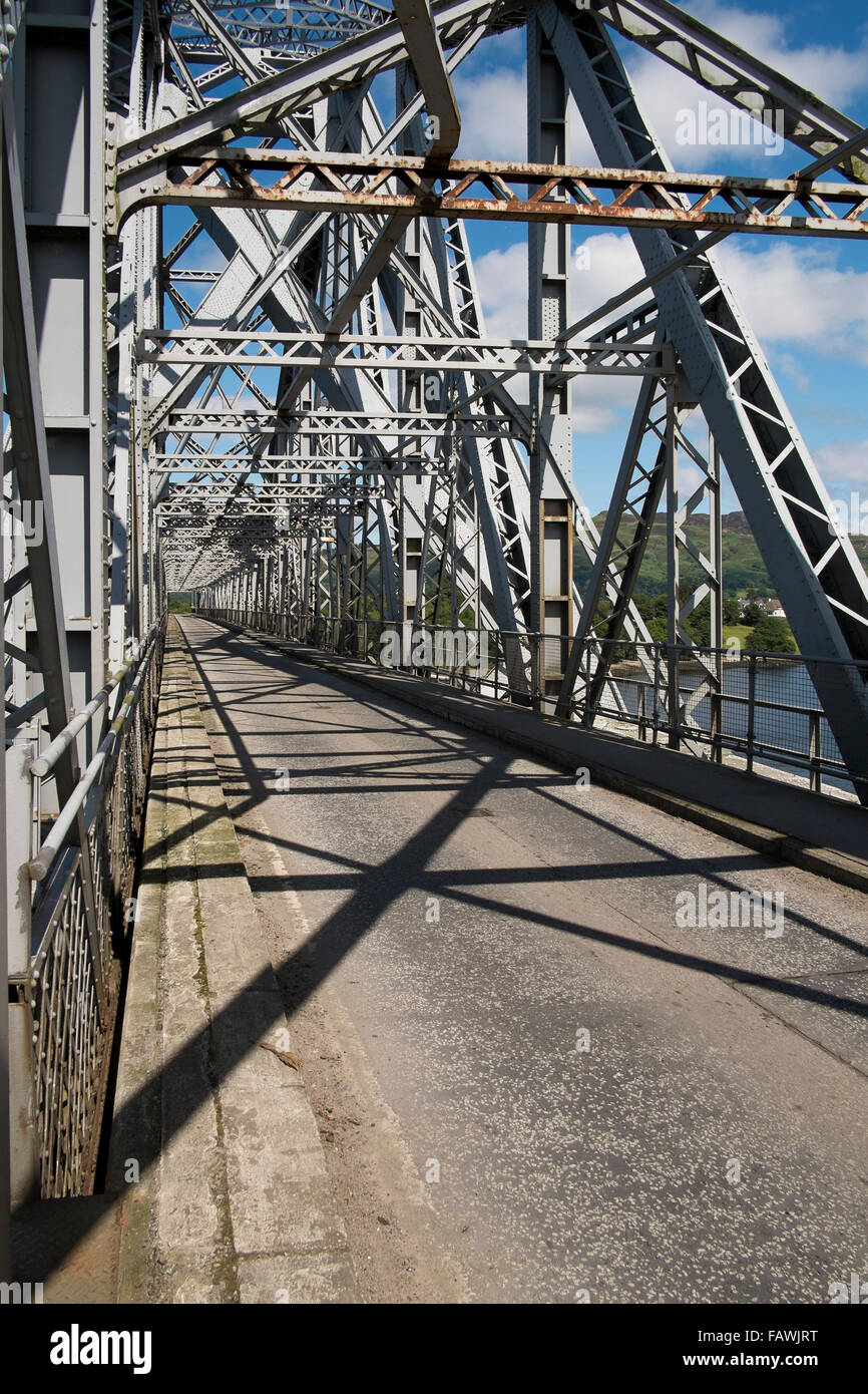 The Connel Bridge spans the narrowest part of Loch Etive, in Argyll on ...