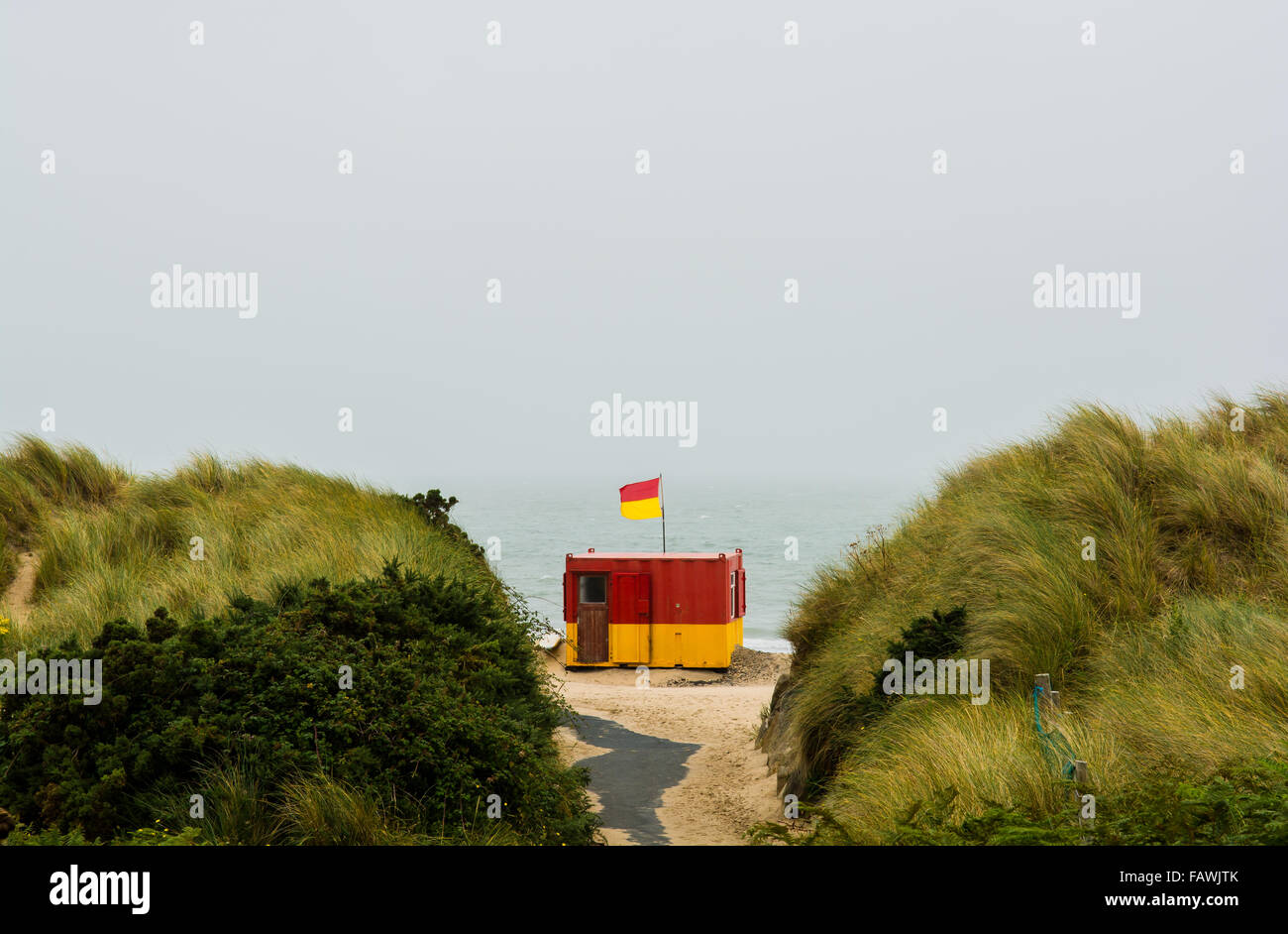 Lifeguard Station at Brittas Bay in Ireland Stock Photo - Alamy