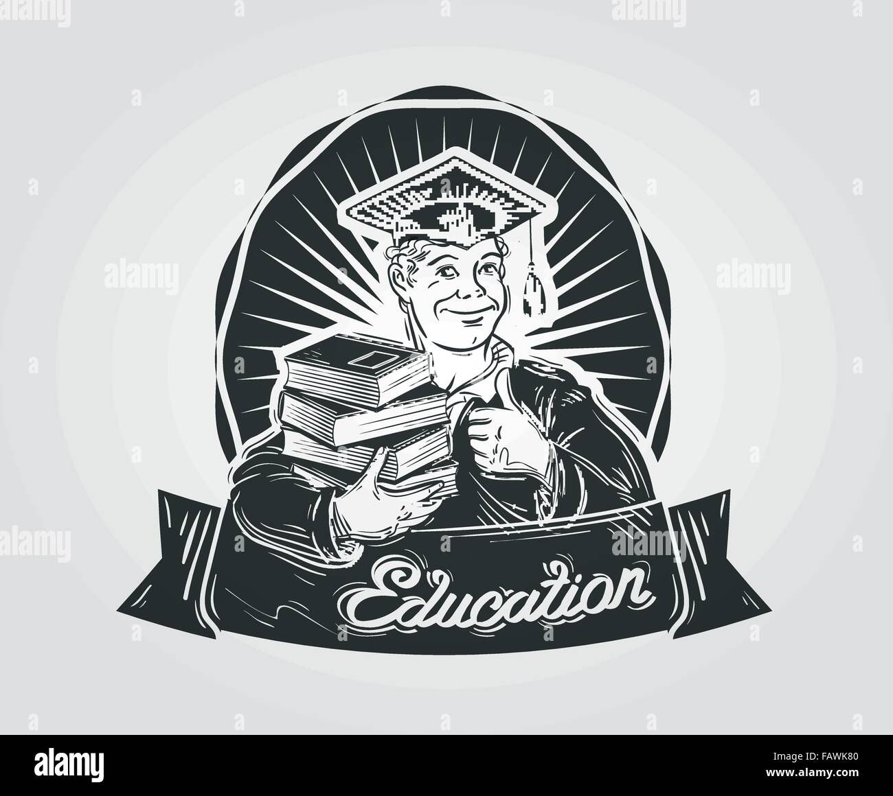 school, college vector logo. education or student icon Stock Vector ...