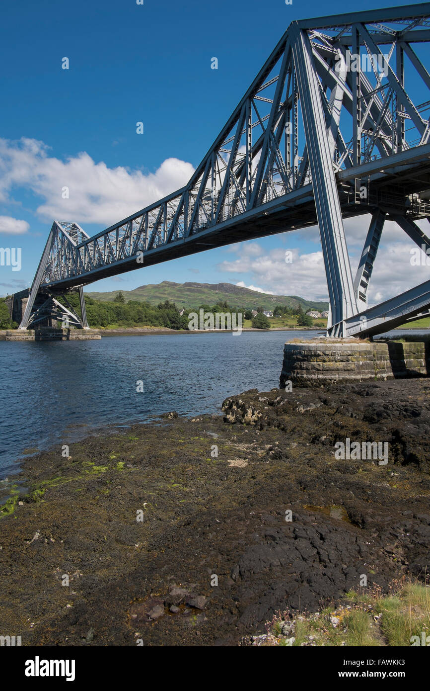 The Connel Bridge spans the narrowest part of Loch Etive, in Argyll on ...