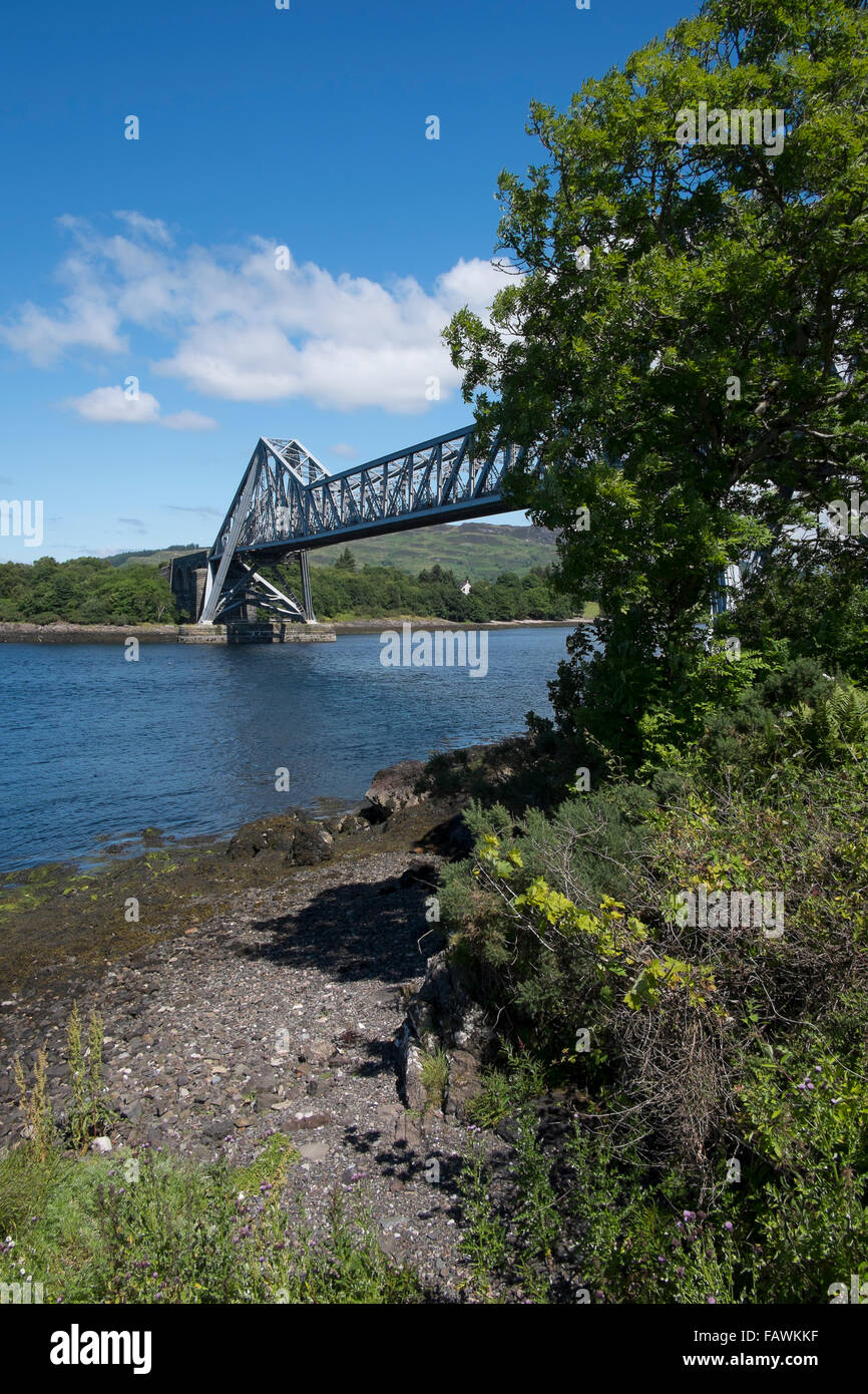 The Connel Bridge spans the narrowest part of Loch Etive, in Argyll on ...