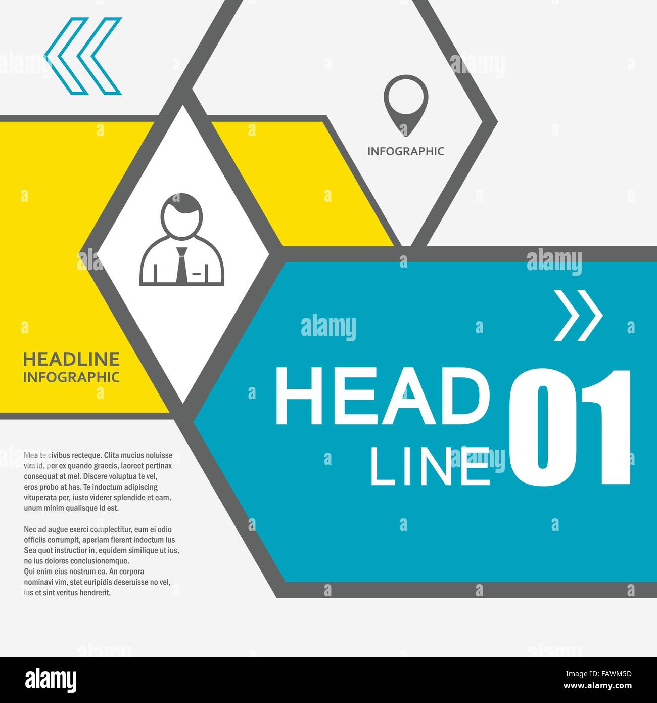 Vector line hexagon infographic. Template for diagram and presentation ...