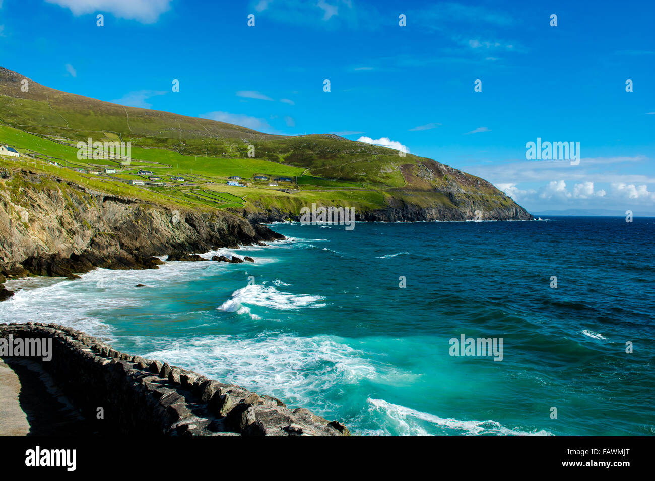 Settlement at the Coast of Slea Head in Ireland Stock Photo - Alamy