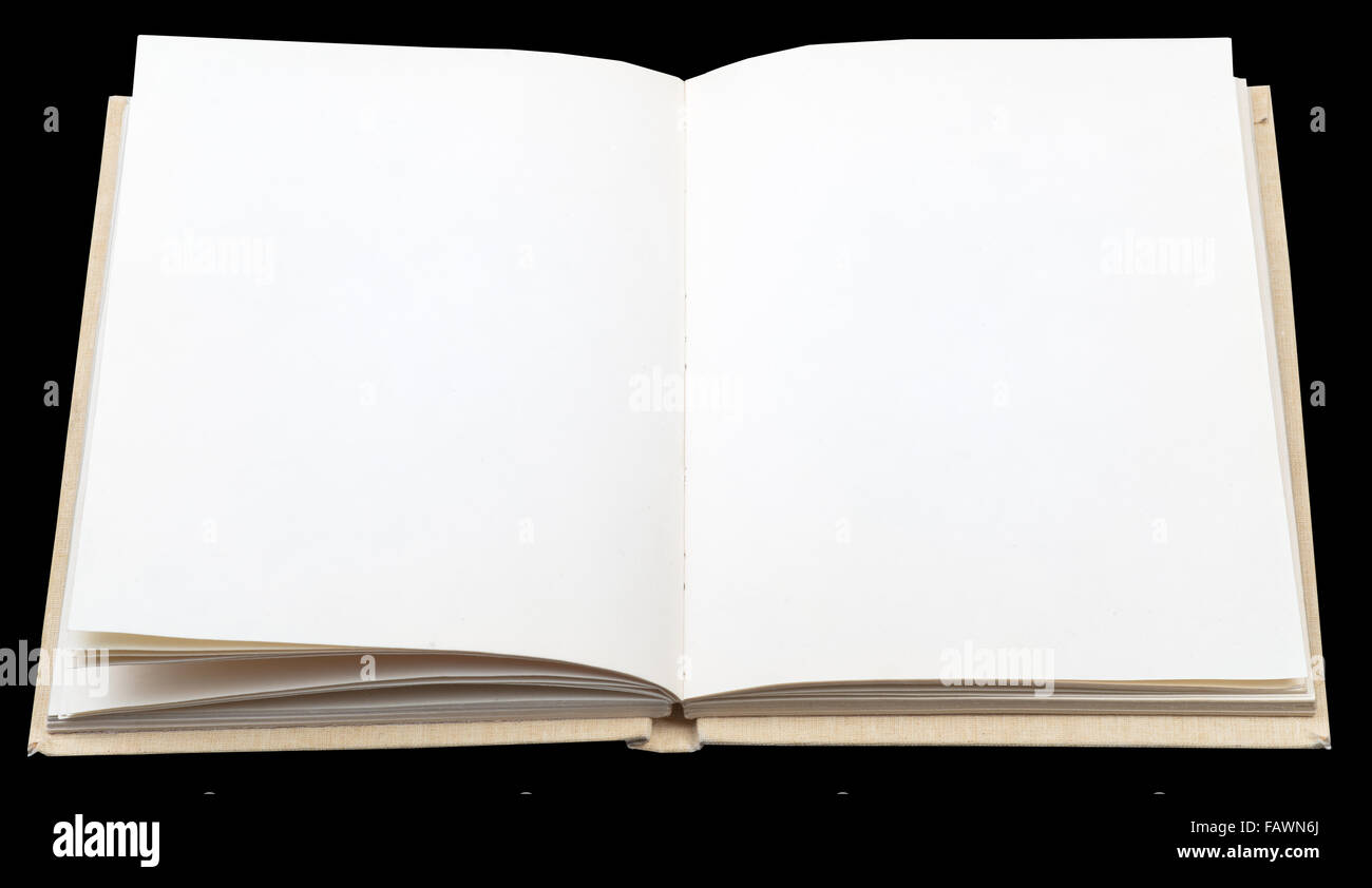 Open book with blank leaves Stock Photo - Alamy
