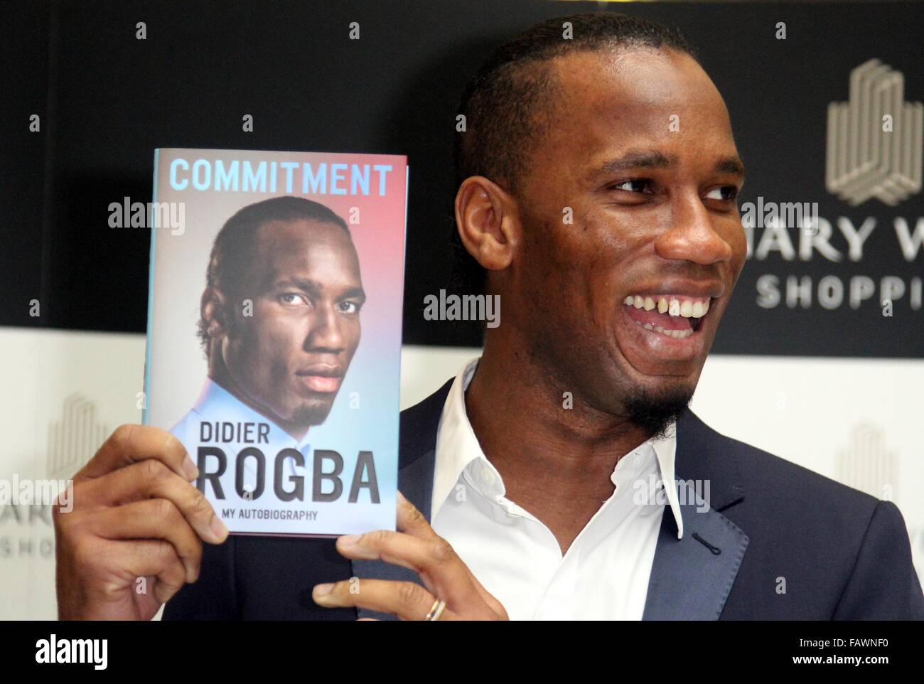 Didier Drogba signs copies of his autobiography 'Commitment' at ...