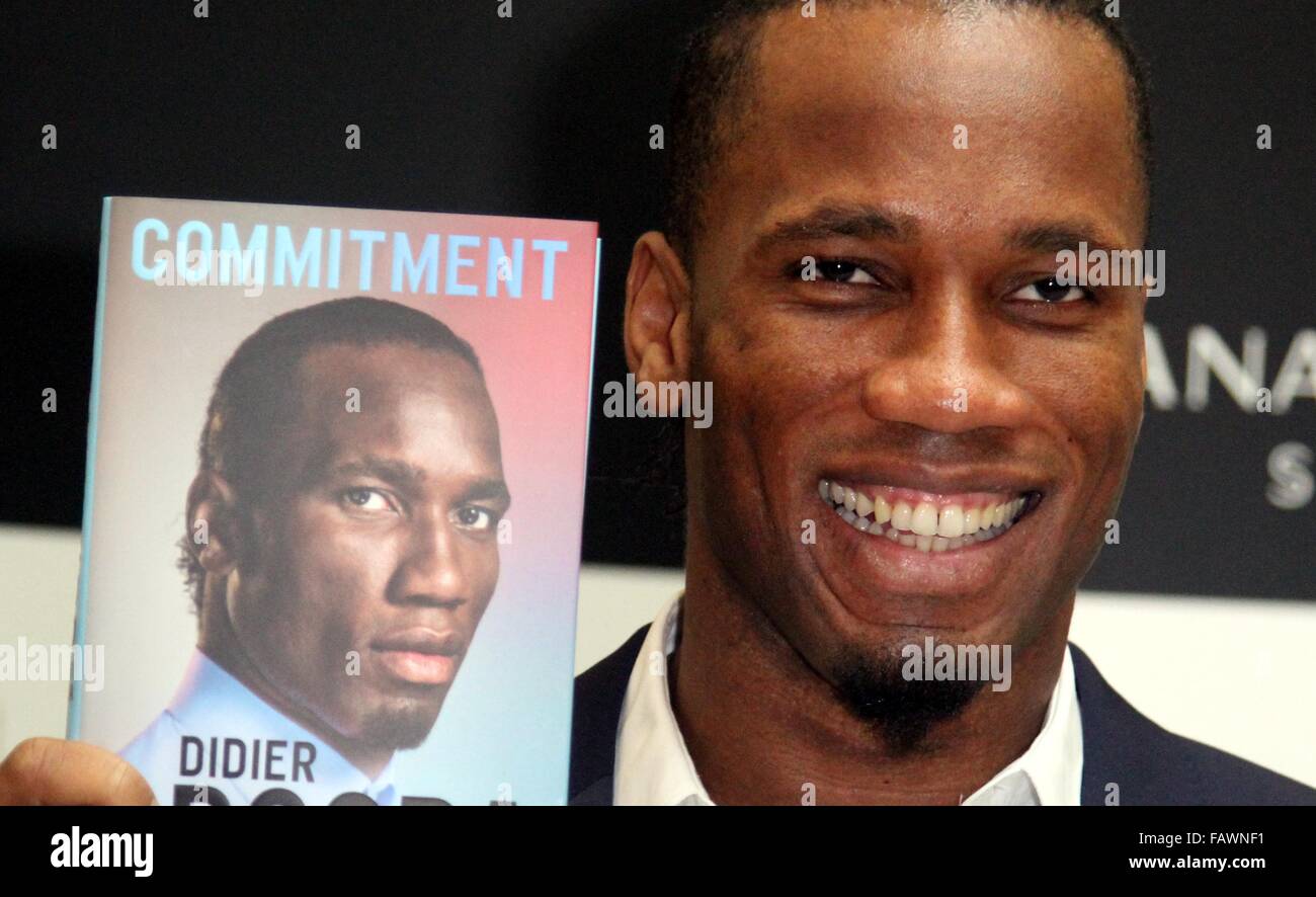 Didier Drogba signs copies of his autobiography 'Commitment' at ...