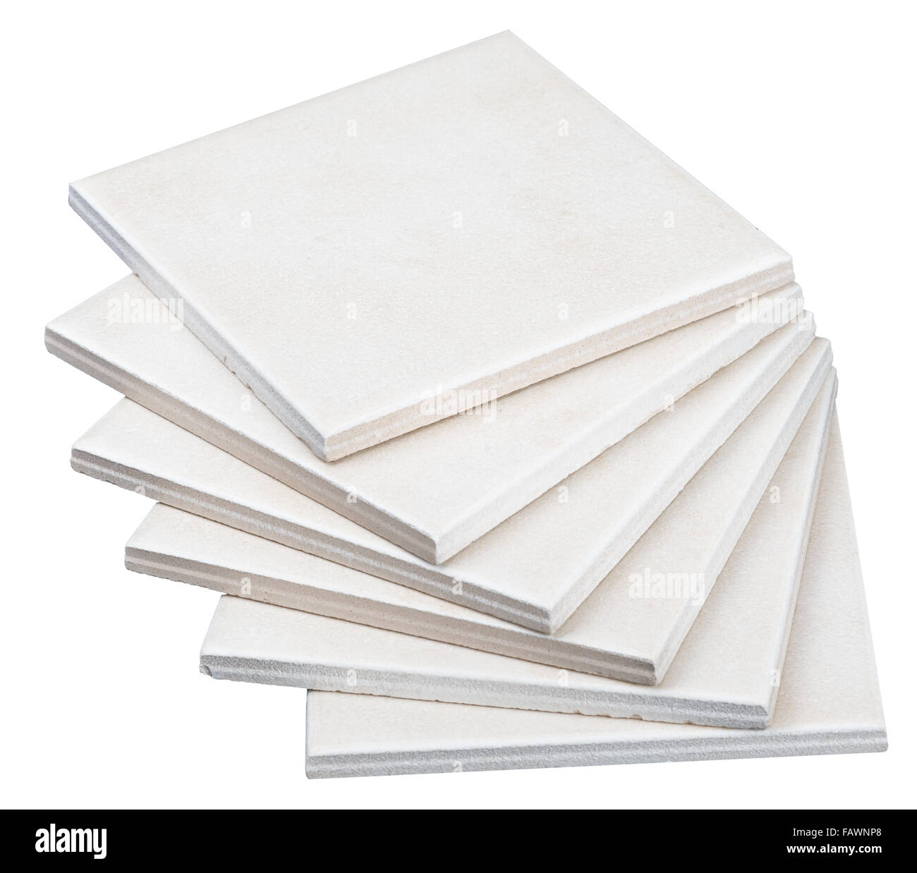 Pile of white tiles Stock Photo - Alamy