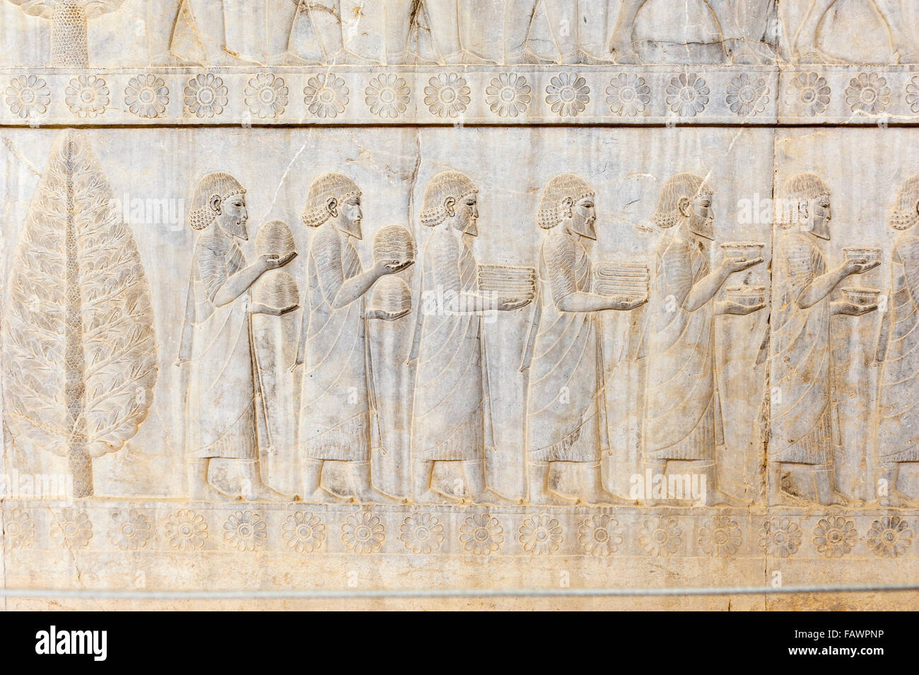 Ancient relief of the Achaemenids, delegation of the Ionians, Apadana ...