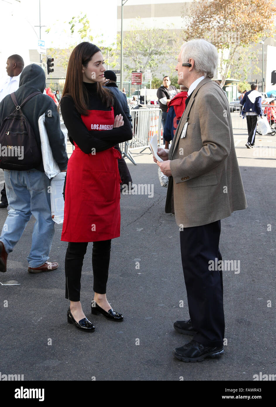 Los Angeles Mission Thanksgiving Meal for the Homeless Featuring: Emmy ...