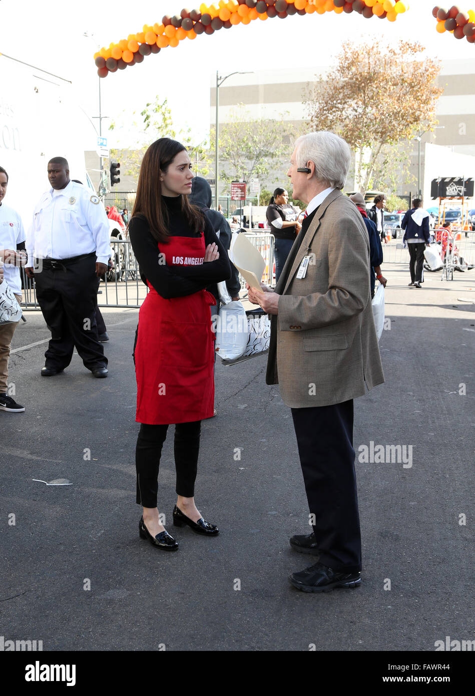 Los Angeles Mission Thanksgiving Meal for the Homeless Featuring: Emmy ...