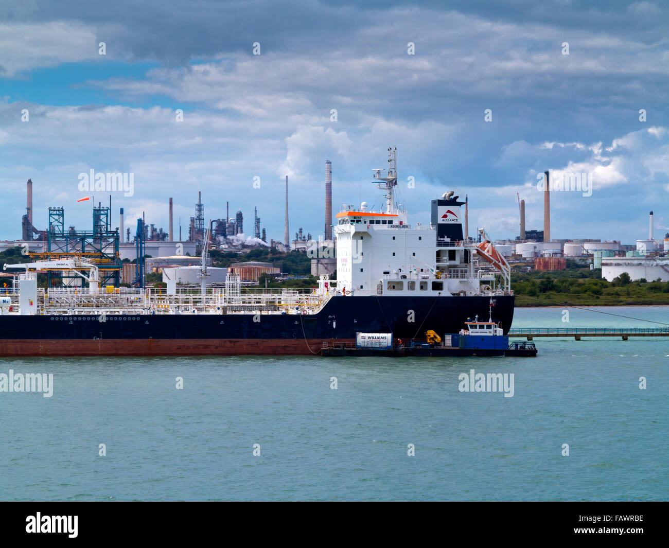 Fawley Oil Refinery Southampton Water Hampshire England UK owned by ...