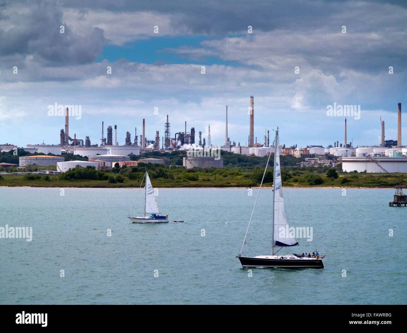 Fawley Oil Refinery Southampton Water Hampshire England UK owned by ...