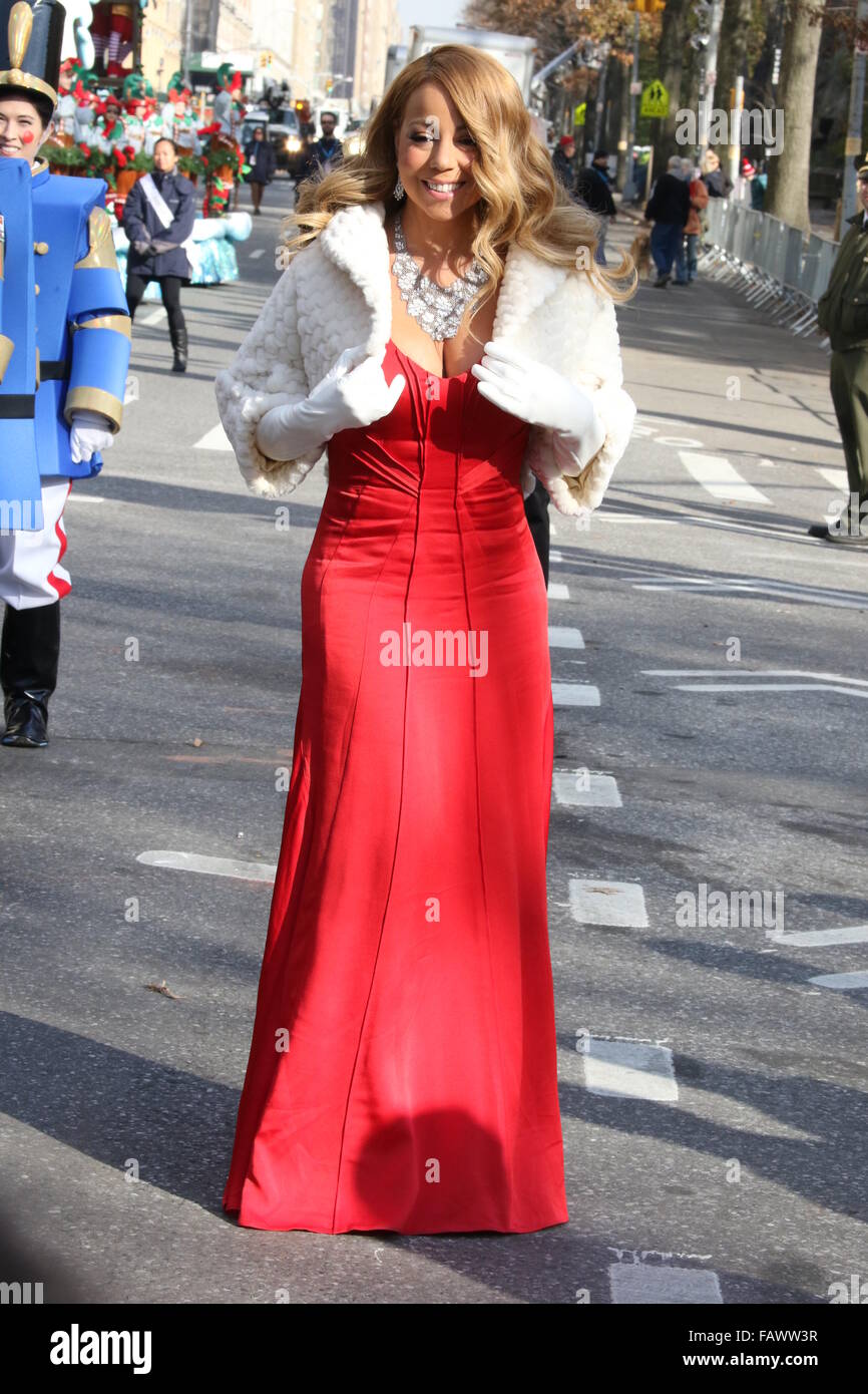 Singer Mariah Carey Performs Live At The 89th Annual Macys