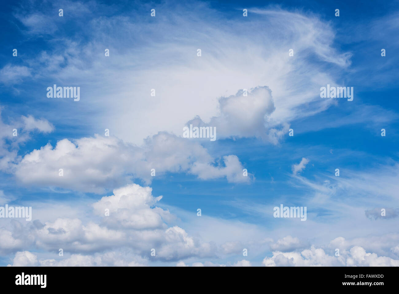 Clouds punctuate the sky; Cookson, Oklahoma, United States of America ...