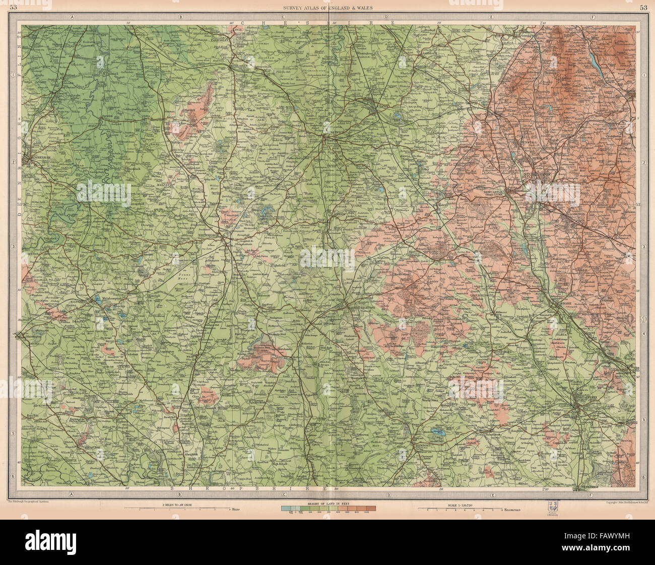 Welsh marches map hi-res stock photography and images - Alamy