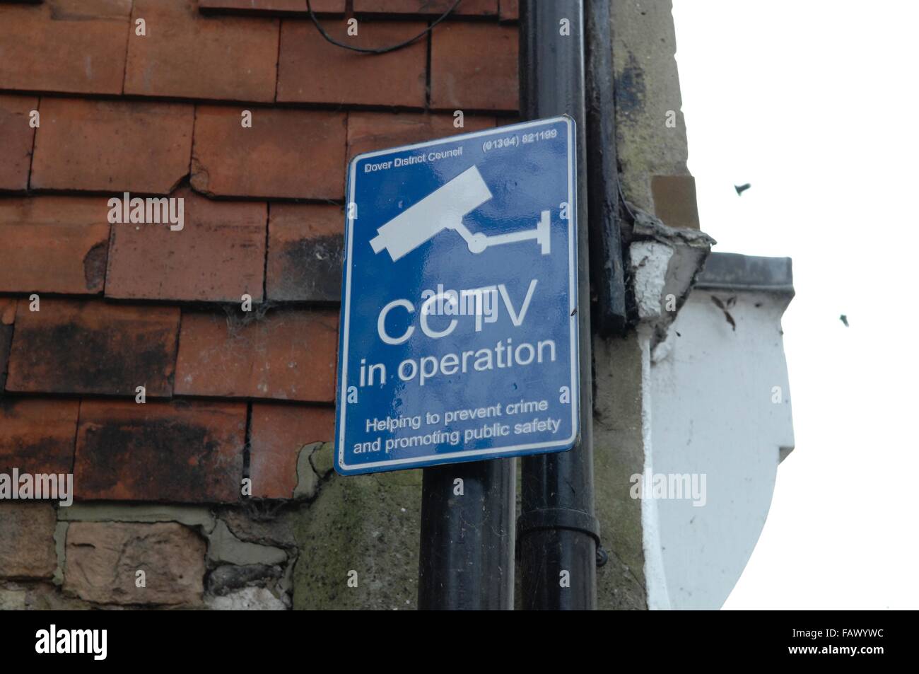 CCTV street sign in Sandwich,Kent,England Stock Photo - Alamy