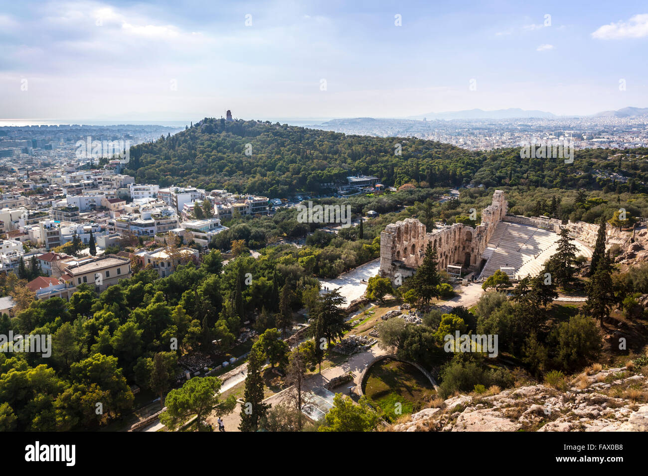 View of Athens and various landmarks; Athens, Greece Stock Photo - Alamy