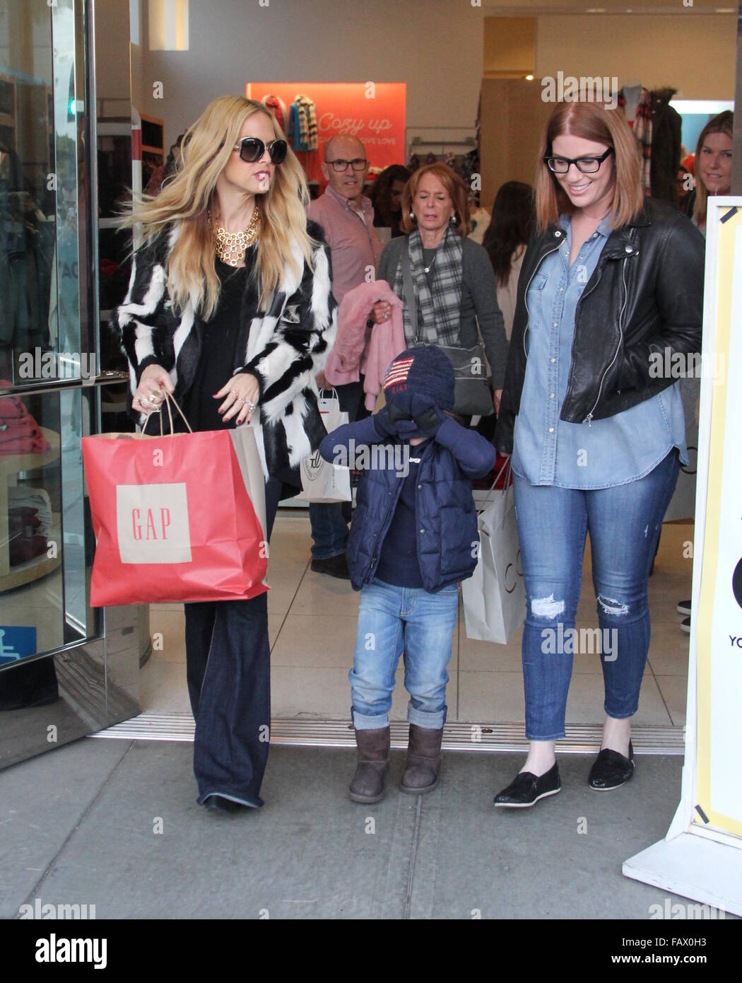 Rachel Zoe takes her son Skyler shopping at Gap and a bookstore in ...