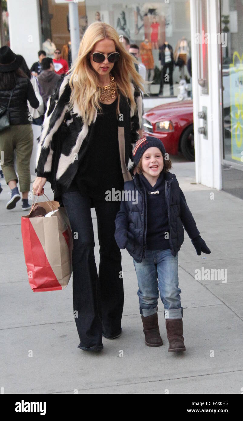 Rachel Zoe takes her son Skyler shopping at Gap and a bookstore in ...