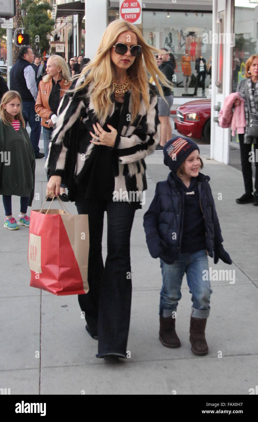Rachel Zoe takes her son Skyler shopping at Gap and a bookstore in ...