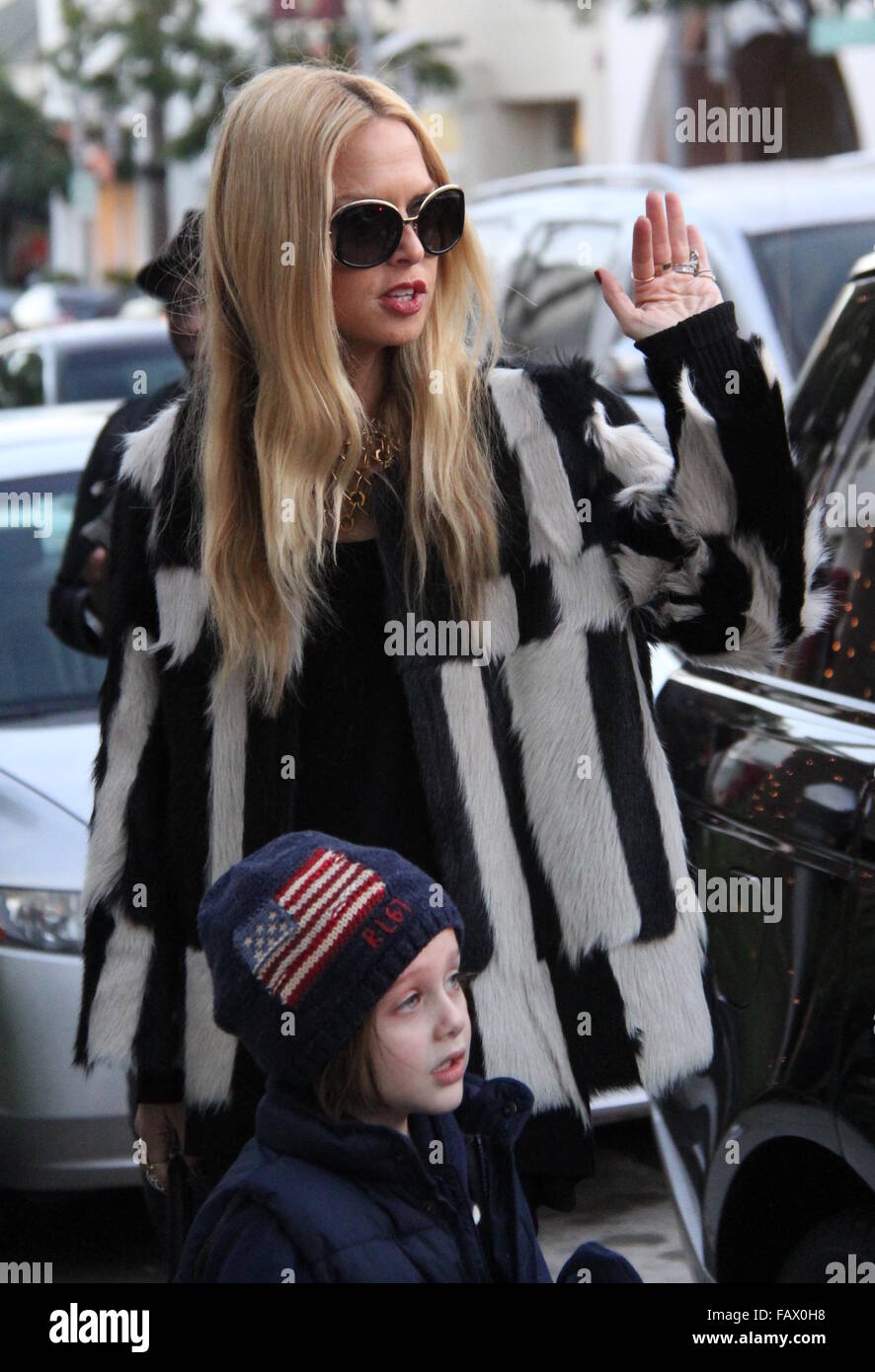 Rachel Zoe takes her son Skyler shopping at Gap and a bookstore in ...