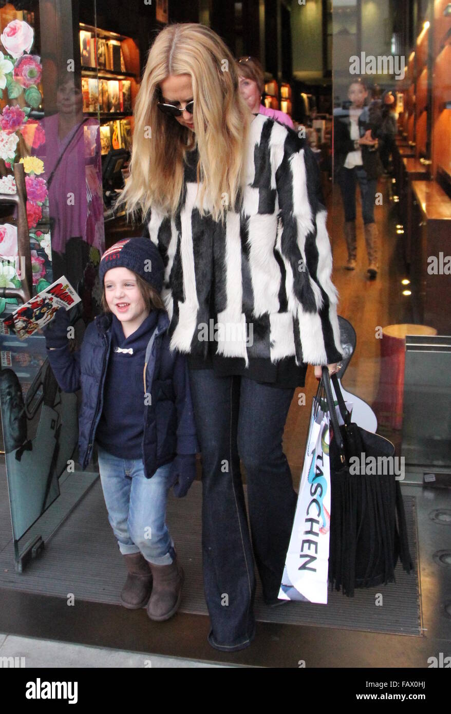 Rachel Zoe takes her son Skyler shopping at Gap and a bookstore in ...