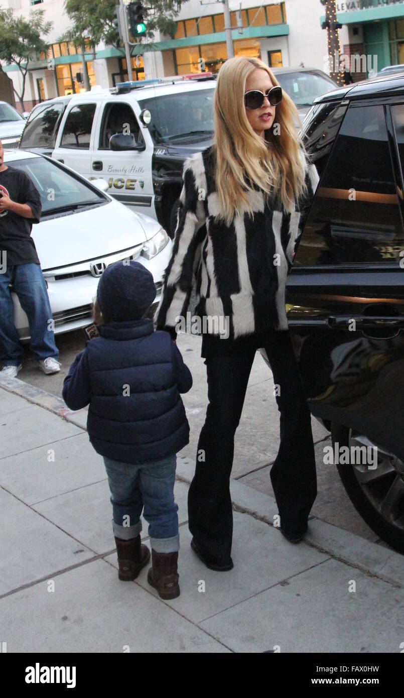 Rachel Zoe takes her son Skyler shopping at Gap and a bookstore in ...