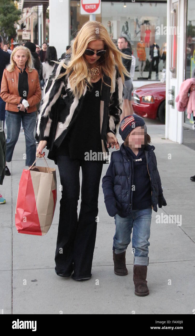 Rachel Zoe takes her son Skyler shopping at Gap and a bookstore in ...