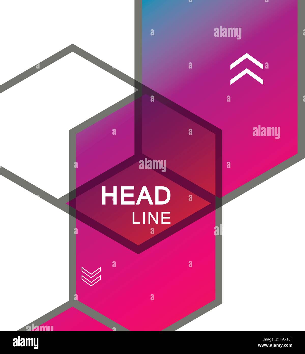 Vector line hexagon infographic. Template for diagram and presentation ...