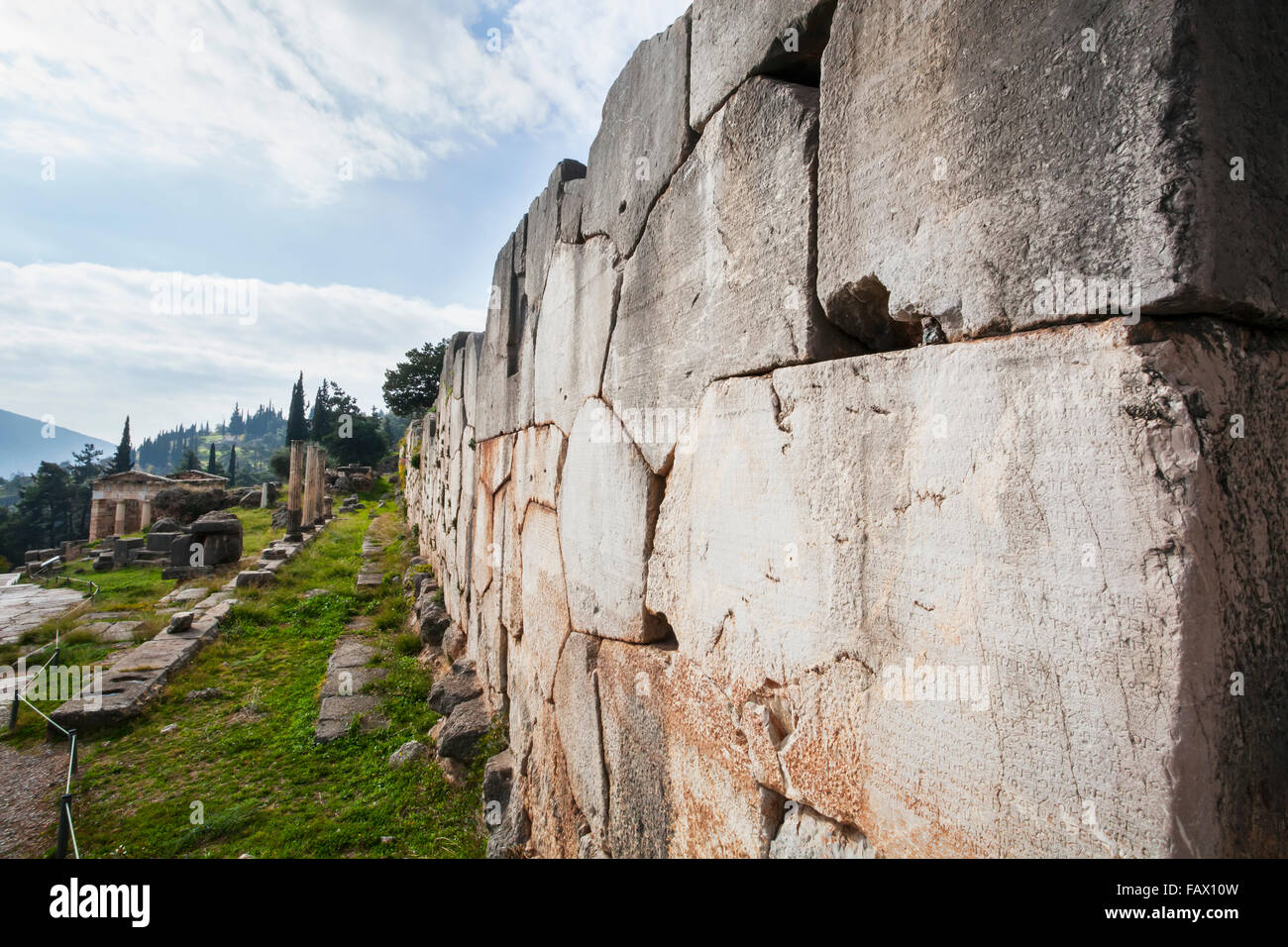 Athenian stoa; Delphi, Greece Stock Photo - Alamy