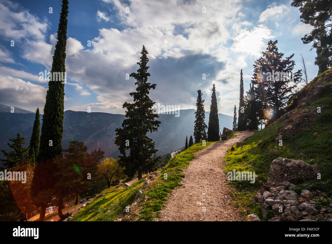 Walking path on Mount Parnassus; Delphi, Greece Stock Photo - Alamy