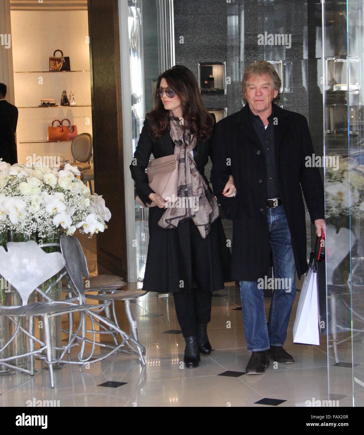 Lisa Vanderpump seen shopping with her husband Ken Todd Featuring: Lisa ...