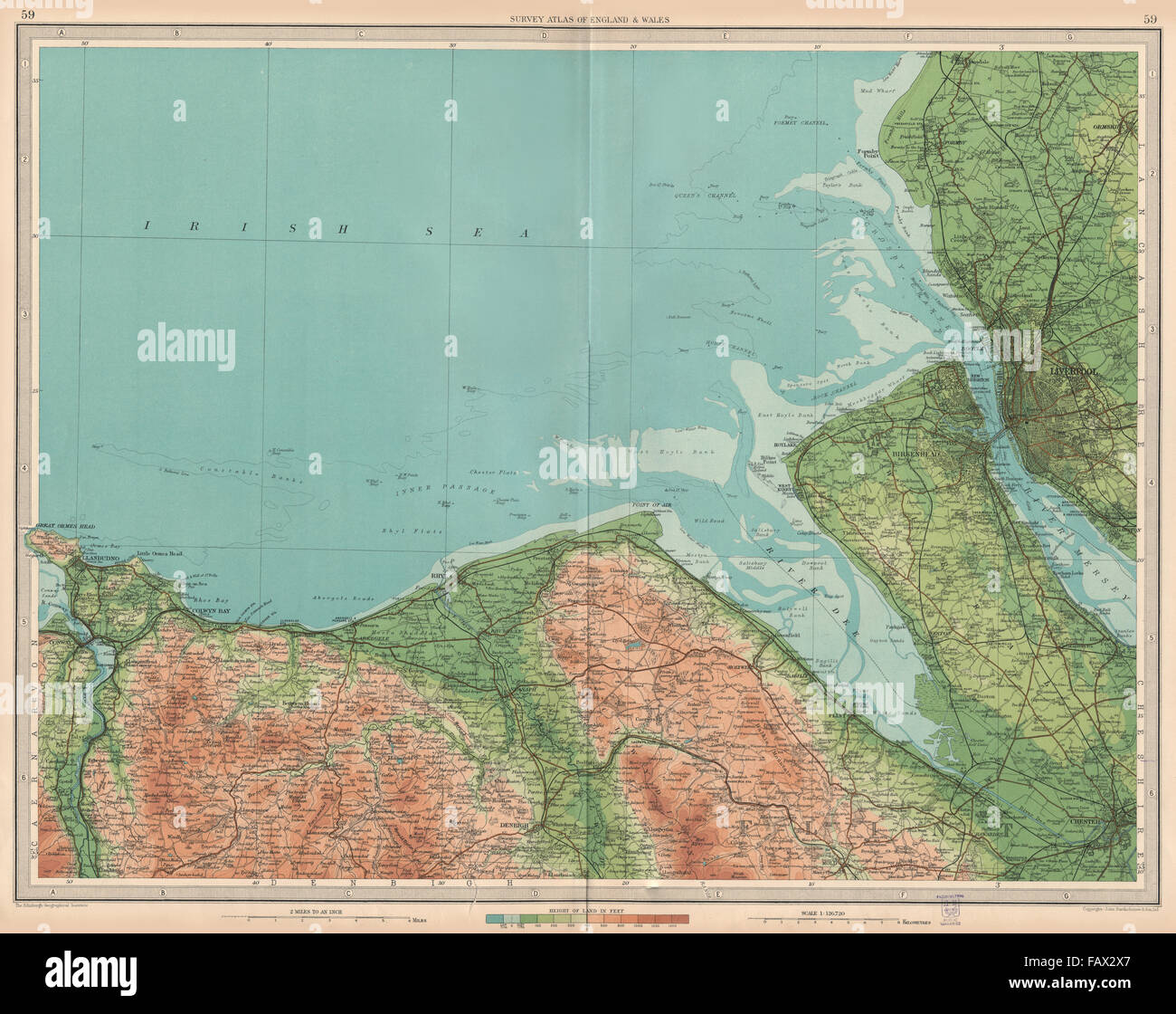 MERSEYSIDE DEESSIDE:Liverpool Chester Rhyl Wirral Birkenhead Denbigh ...