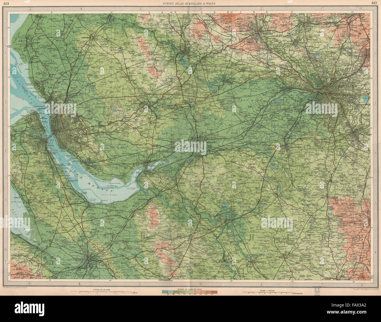 Map of cheshire england hi-res stock photography and images - Alamy