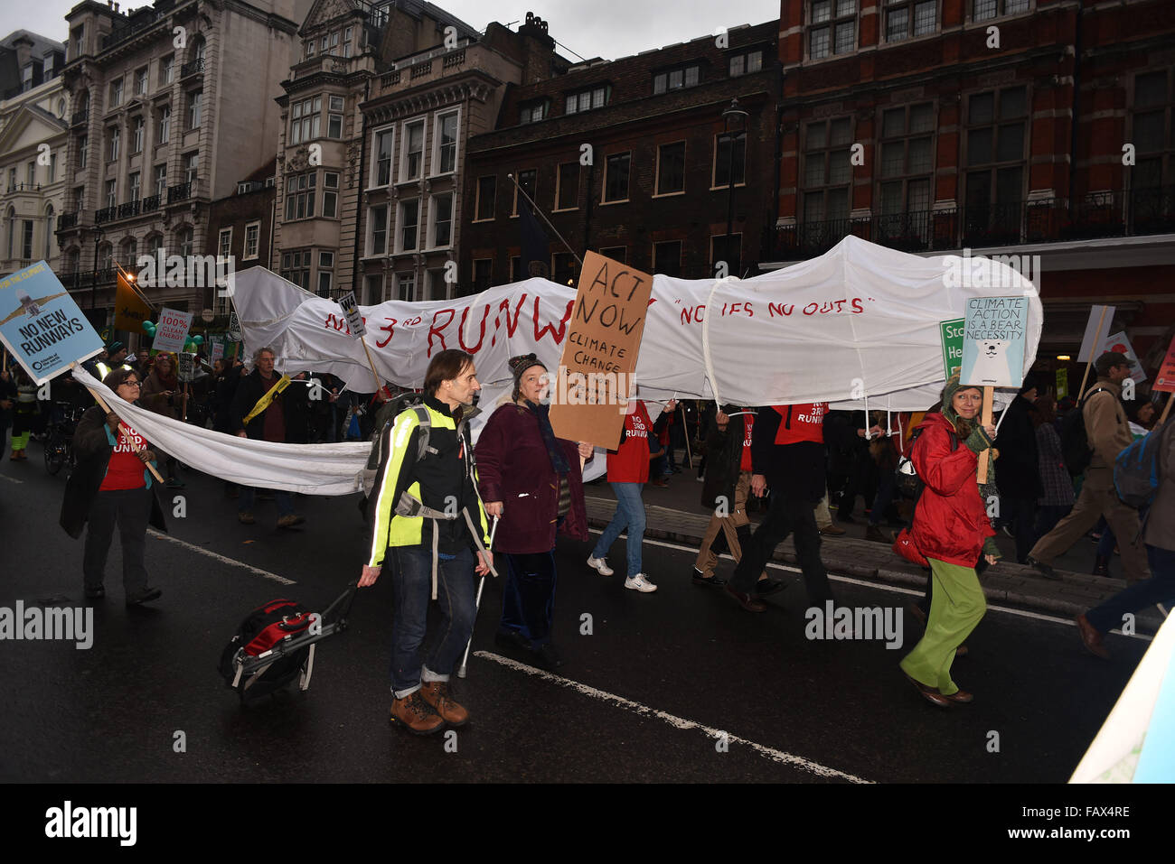 Climate Change Protest. Demonstration as tens of thousands of people ...