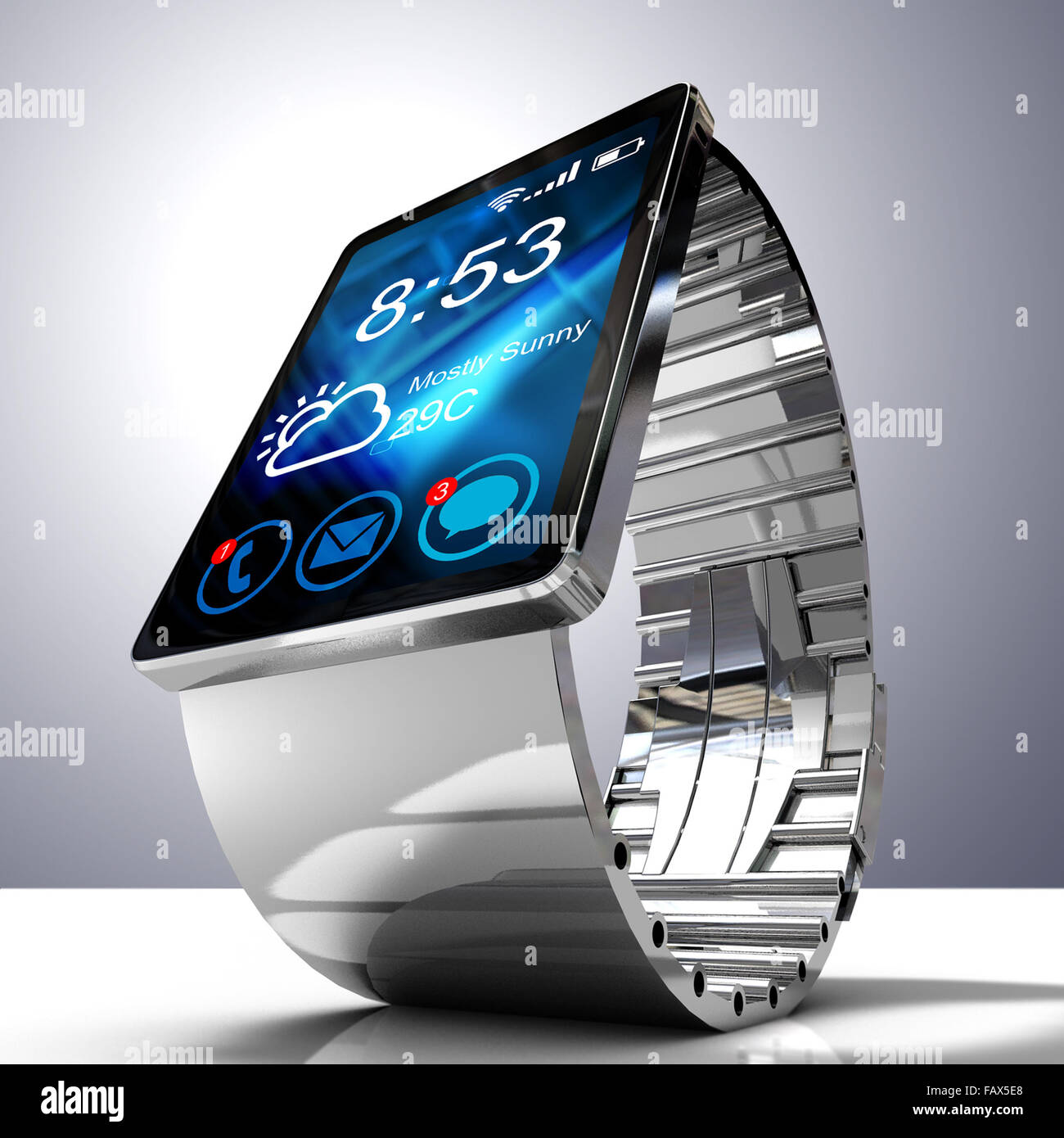 Smart watch isolated on white background. Creative business mobility ...