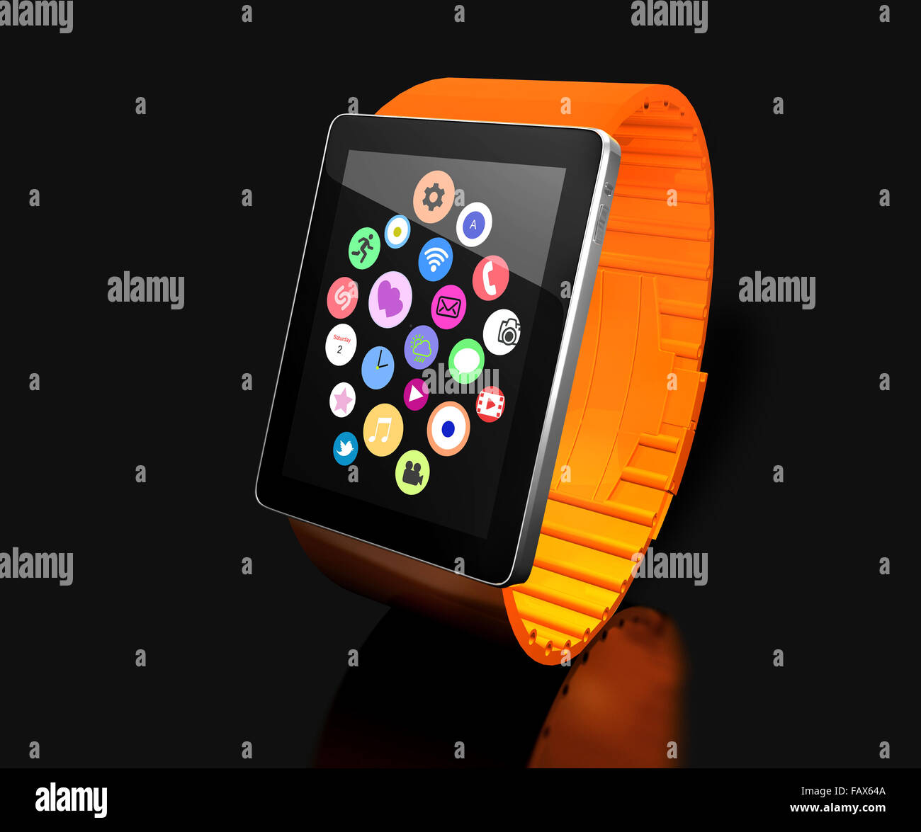 Smart watch. Creative business mobility and modern mobile wearable ...