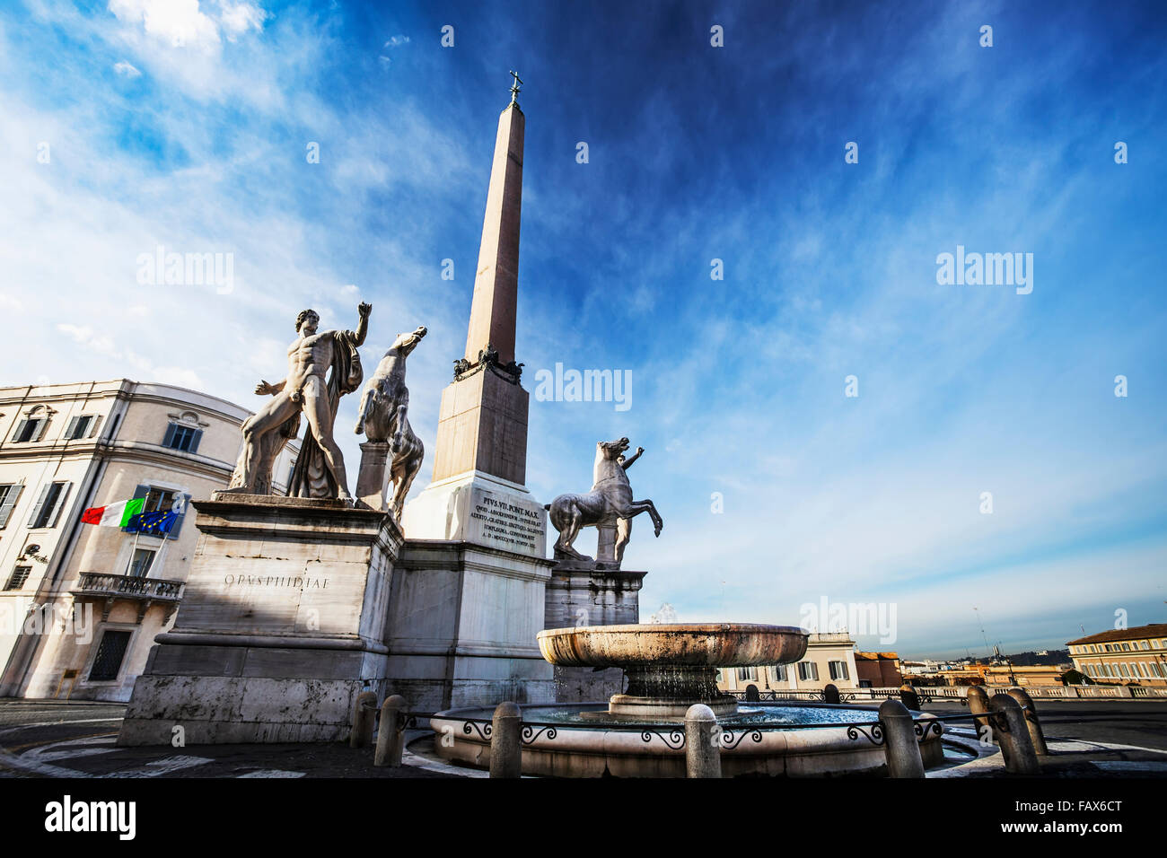 Obelisk in Palazzo del Quirinale; Rome, Italy Stock Photo - Alamy